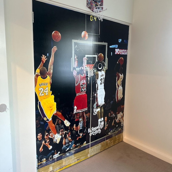 Basketball Design Wallpaper for Teenage Room-about Sport Mural Design ...