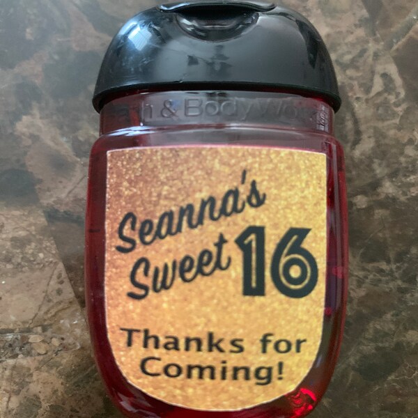 Sweet Sixteen Favor Tag, Sweet 16 Favor Tags, Sweet Sixteen Party Favor ...