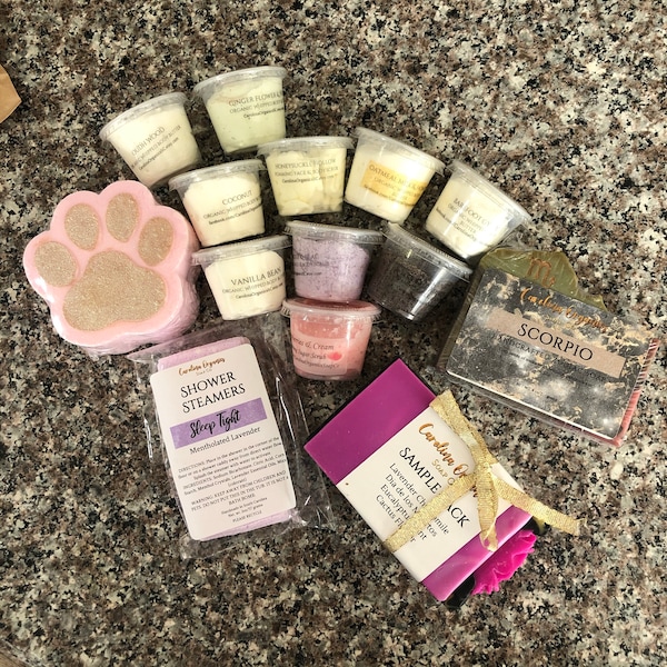 Natural Skin Care Sample Pack: Seven Different Scents, Whipped Butters ...