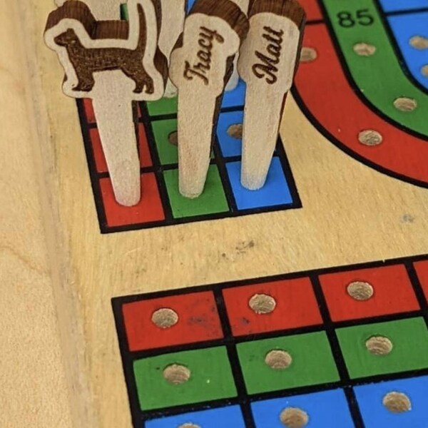 Custom Name Cribbage Pegs, Your Name on Both Sides of Peg, Fun Game ...