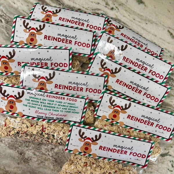 Magic Reindeer Food Treat Bag Topper Printable | Holiday Classroom ...