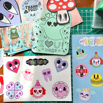 Clown Cat Vinyl Waterproof Sticker - Etsy