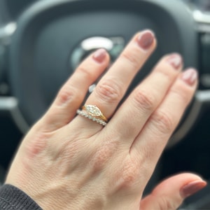 Square Halo Wedding Ring Guard ,moissanite Diamond Solitaire Engagement ...