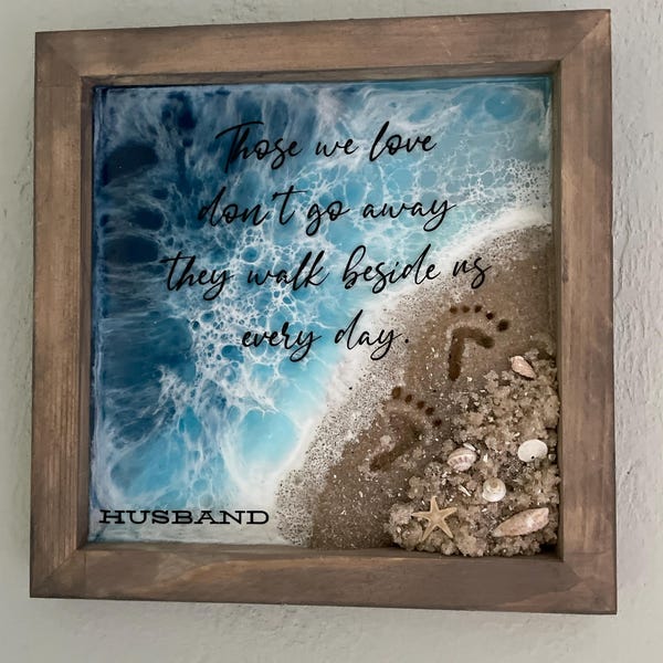 Ocean Memorial Art With Ashes: Handmade Coastal Remembrance Gift - Etsy