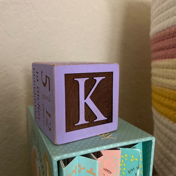 Custom Wooden Baby Block Personalized for Babies, Newborns, Birthday ...