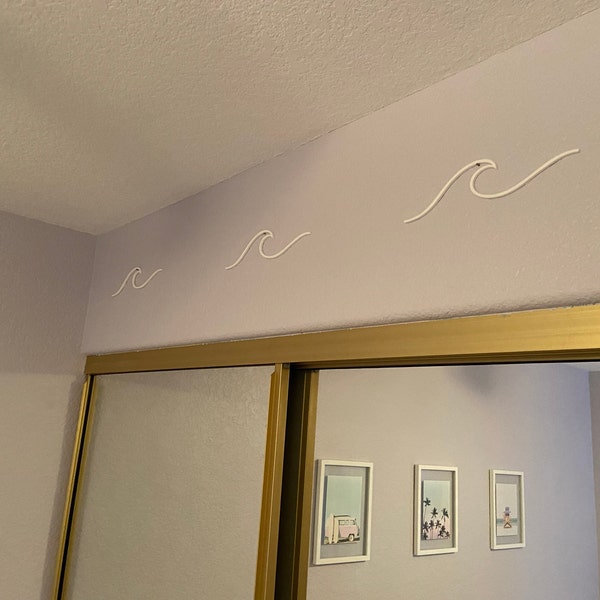 3D Printed Wave Wall Decor | Nautical Art - Etsy