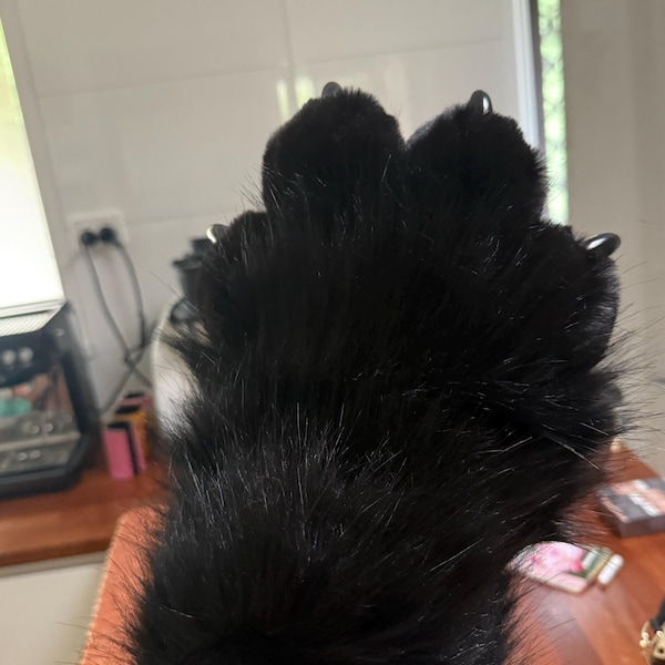 Furry Paws With Star Pattern and Colorful Style | Fluffy Fursuit ...