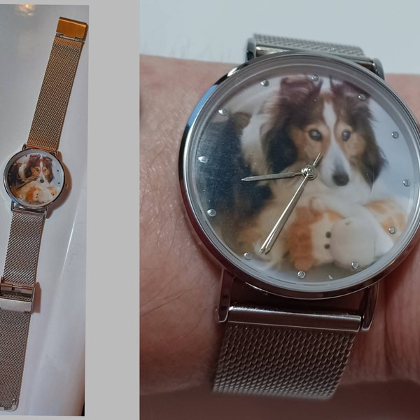 Personalized Photo Watch Custom Photo Name Watch Milanese Strap Watch ...