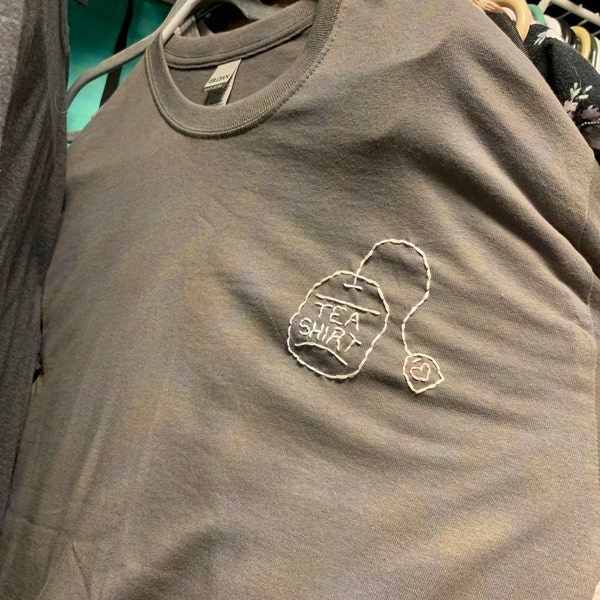 Custom Tiny Lettering | Cursive Collar Embroidery | Hand Embroidered ...