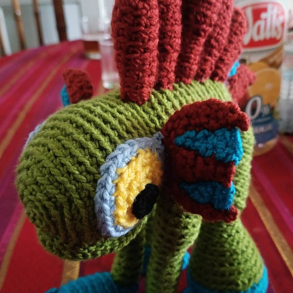 PATTERN - Baby Feathered Zandalari Raptor Crochet Amigurumi - World of ...