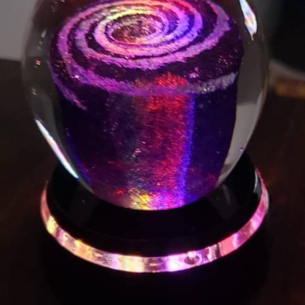 Santa Cruz Lights 5 LED Square Black Lacquer Color Changing Stand Base ...