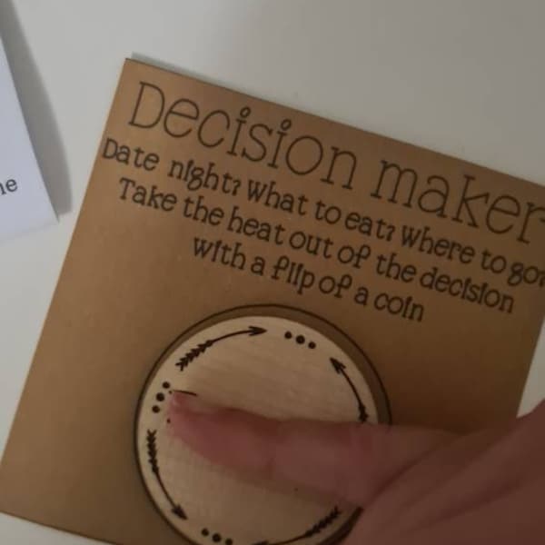 Decision Maker Coin - Decision Flip Coin Personalised |couples Decision ...