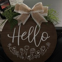 SVG Hello Spring Cutting File Farmhouse Rustic Sign Vinyl Stencil Htv ...