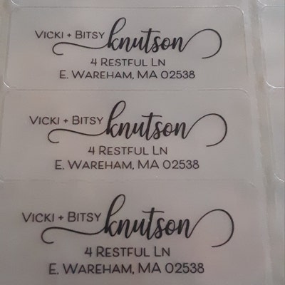 Return Address Labels, Calligraphy Address Labels, Fancy Return Address ...