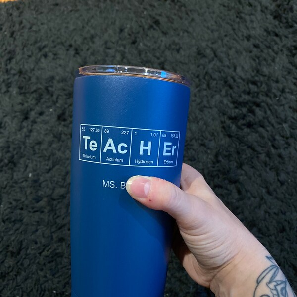 Personalized Teacher Travel Mug - Customized Stainless Steel Coffee Mug ...