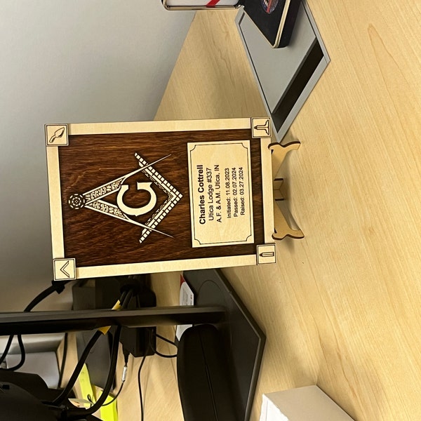 Masonic Plaque - Custom Wood Engraved - Etsy