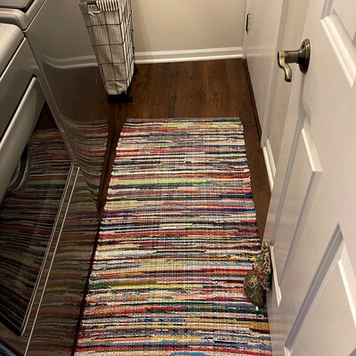 Old Fashioned Multi Color Hit and Miss Rag Rug - Etsy