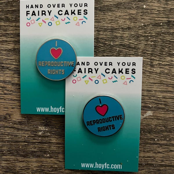 I Love Reproductive Rights Enamel Pin - Abortion Rights Pin - Human ...