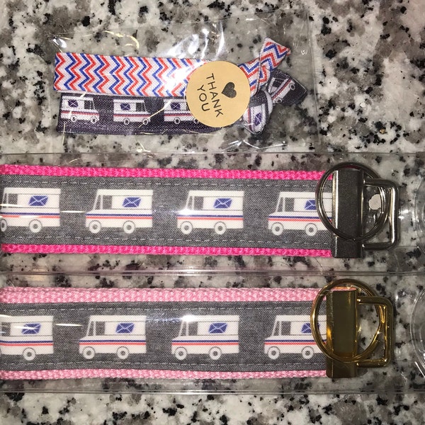 Mail Carrier Truck Keychain - Fabric Key Fob Gift - Etsy