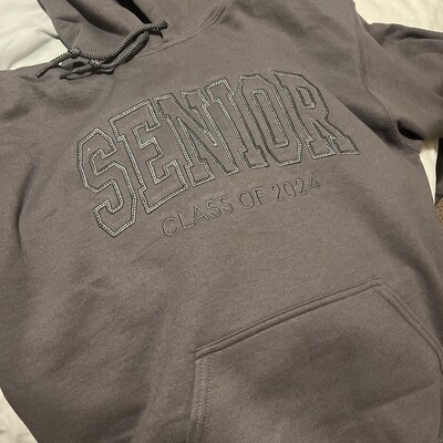 Embroidered Senior Sweatshirt, Customized Grad Gift, Midweight Crewneck ...