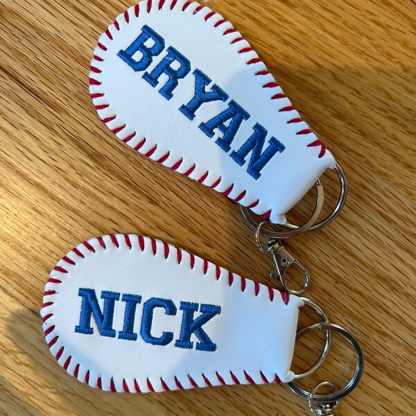 Baseball Key Chain, Baseball Keychain, Keychain, Key Chain, Leather ...