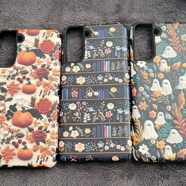 Paradise Pastures Embroidered Look Phone Case Scenic Farm Chic Faux ...