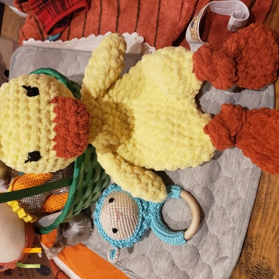 No-sew Ducky Mini Duck Snuggler Crochet PATTERN Duck Amigurumi Snuggler ...