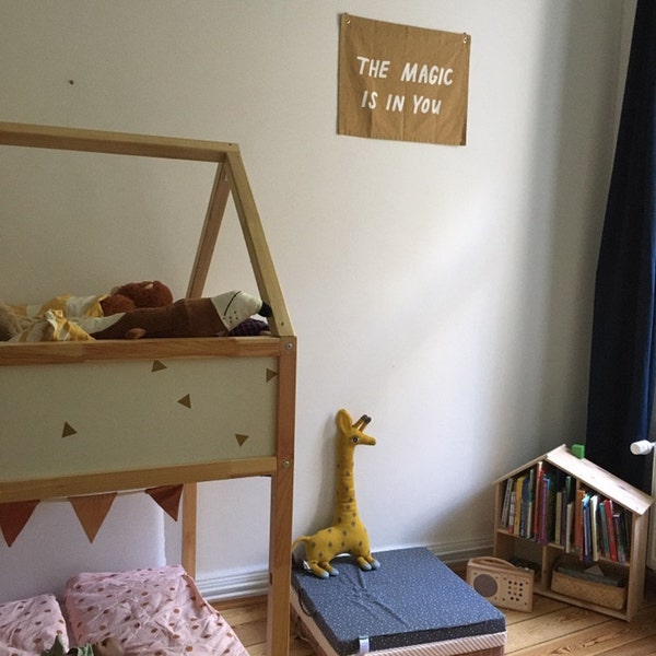 BE BRAVE Banner / Small Silkscreen Affirmation Banner Wall Hanging ...