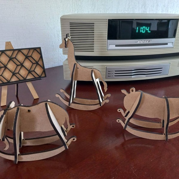 Wyvern Dragon Laser Cut Wooden Puzzle Rocker. Vector File for Laser ...