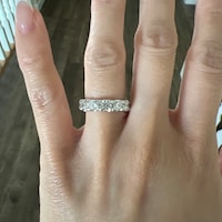 4ct Eternity Band, Eternity Ring, Women's Wedding Band, 14K Solid White ...