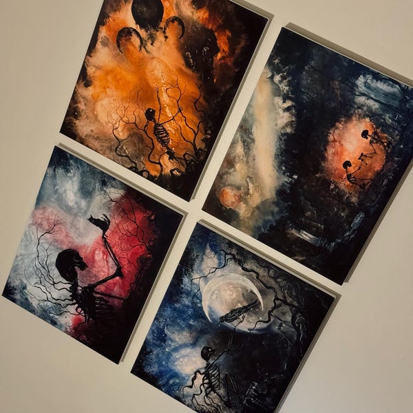 Soul on Fire Intense Wall Art Print Dark Tree Erupting From Surreal ...