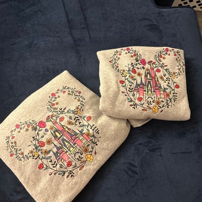 Floral Magic Kingdom Castle Sweatshirt E0655 - Etsy