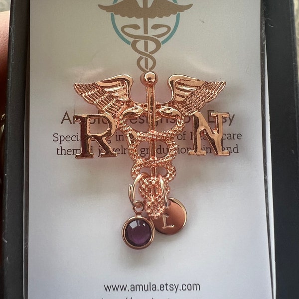 Rose Gold RN Pin - Rose Gold Nurse Pin - Nursing Pin - Pin for Nurse ...