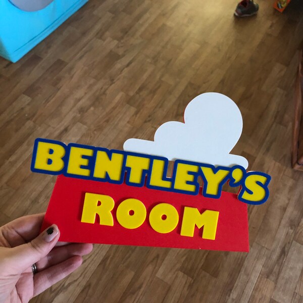 Toy Room Door Name Sign Custom Made 3D Printed Story Sign for a ...
