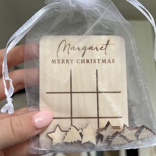 Personalised Christmas Favour Game / Noughts and Crosses / Table ...