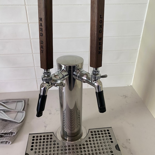 Custom Tap Handle – Personalized 6” Laser Engraved Maple, Cherry, or ...