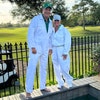 Adults White Caddie Uniform Coverall Boilersuit Caddy With Custom Name ...
