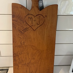Personalized Breadboard, Custom Cutting Board, Walnut Carved Board ...