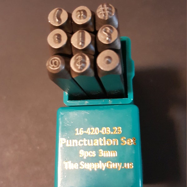 Punctuation Metal Stamp Set- 9 Piece- DIY Jewelry Making Metal Design ...