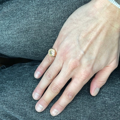 Stunning Human Face Silver Ring-sterling Silver Head Ring Polygon Face ...