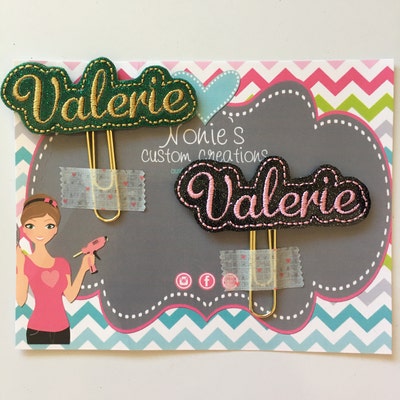 Name Clip Name Paperclip Name Paper Clip Personalized Clip Planner ...