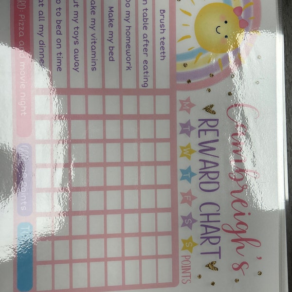 Editable Sunshine Rainbow Reward Chart Rainbow Behavior Chart Pastel ...