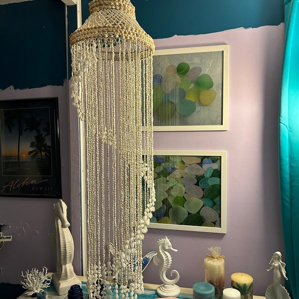 Best Seller Swirl Tube Seashell Chandelier - Etsy