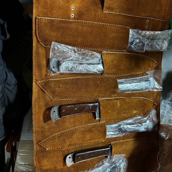 8 Pcs Hand Forged Damascus Steel Chef Set, Handmade Damascus Kitchen ...