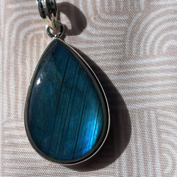 Labradorite Pendant,925 Sterling Silver,stunning Deep Blue Labradorite ...