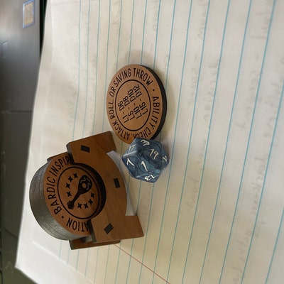 D&D Bardic Inspiration Token Set 5 With Holder Dungeons - Etsy