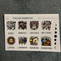 Pagan Sabbats Wheel of the Year Stickers Ashwood Arts - Etsy