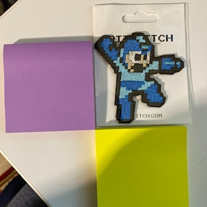 8 Bit Mario or Luigi Racoon Tail Shiny Metallic Embroidery Iron on ...