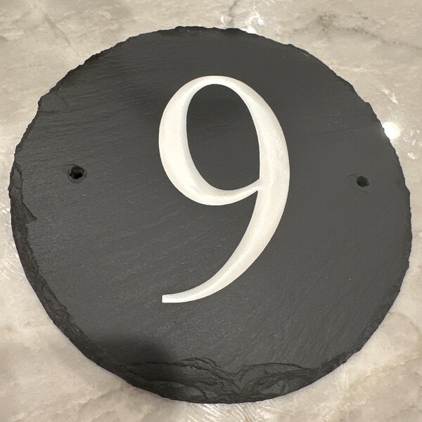 1 - 2 Digit Carved Slate Number Address Plaque Marker Sign Plaque ...
