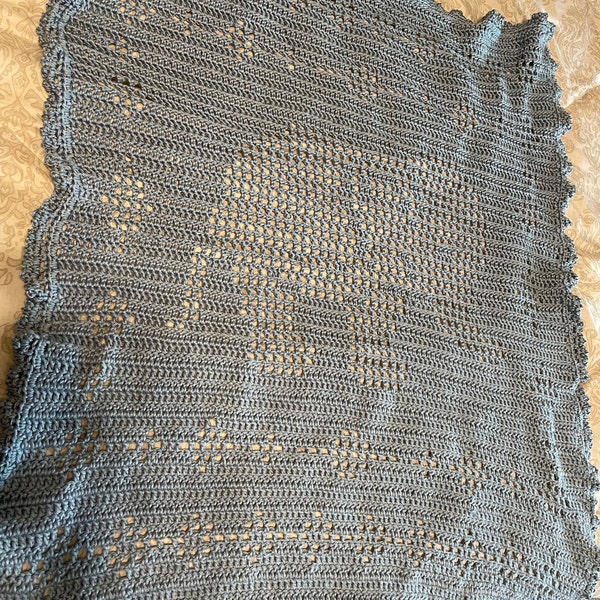Filet Elephant Blanket Crochet Pattern - the Lavender Chair - *PDF FILE ...
